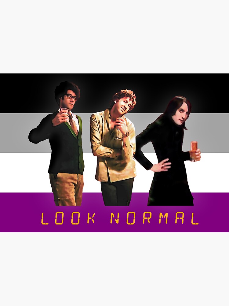 "Look Normal - The IT Crowd - Asexual Pride" Sticker by vincentmuller ...