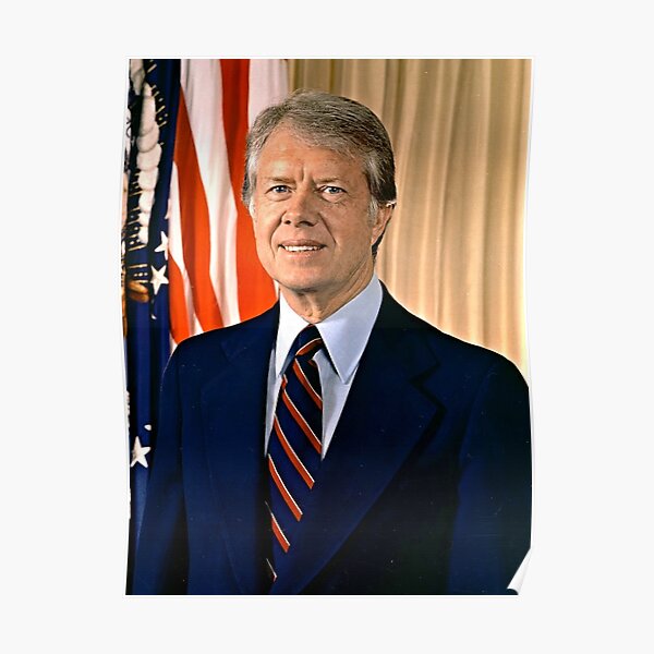 "Jimmy Carter - Presidential Portrait" Poster by annebocarroll | Redbubble