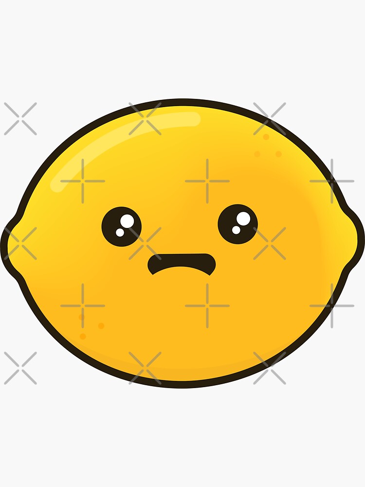 "Sad Lemon, Cute Lemon" Sticker for Sale by KawaiSticker | Redbubble