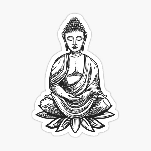 "Buddha" Sticker by GreedyAlgo | Redbubble