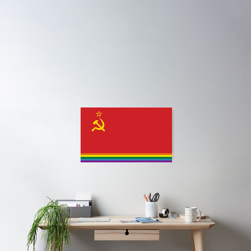 "Gay Communist (Real Soviet Union Flag)" Poster for Sale by roterkoenig ...