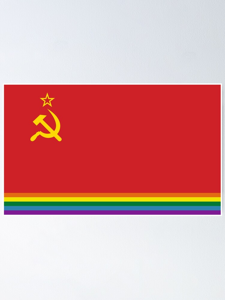 "Gay Communist (Real Soviet Union Flag)" Poster by roterkoenig | Redbubble