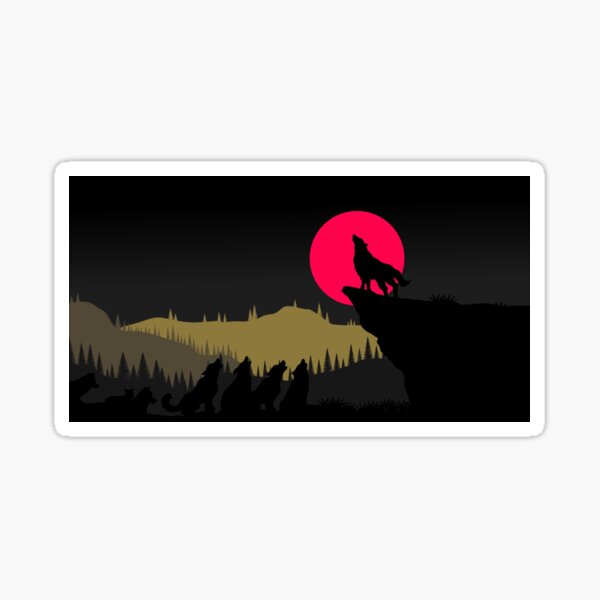 "Wolves" Sticker for Sale by Artenon | Redbubble