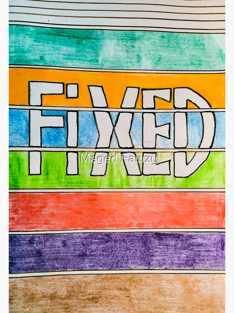 "Fixed logo" Sticker by Egyptian2023 | Redbubble