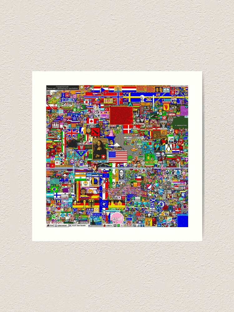 "/r/place final" Art Print by Jelbrezzul | Redbubble