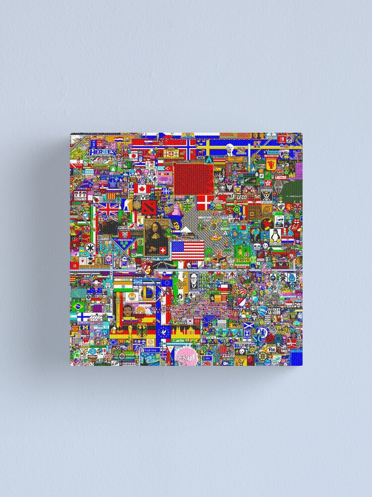 "/r/place final" Canvas Print by Jelbrezzul | Redbubble