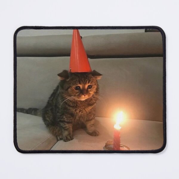 "Sad Birthday Cat Meme" Mouse Pad for Sale by gketheredge | Redbubble