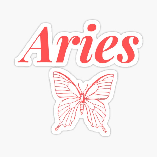 "Aries butterfly art" Sticker by Holly-berry-art | Redbubble