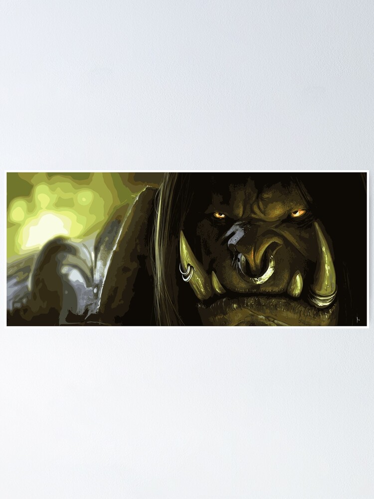 "Orc Face Drawing" Poster for Sale by STICKERSAUCE | Redbubble
