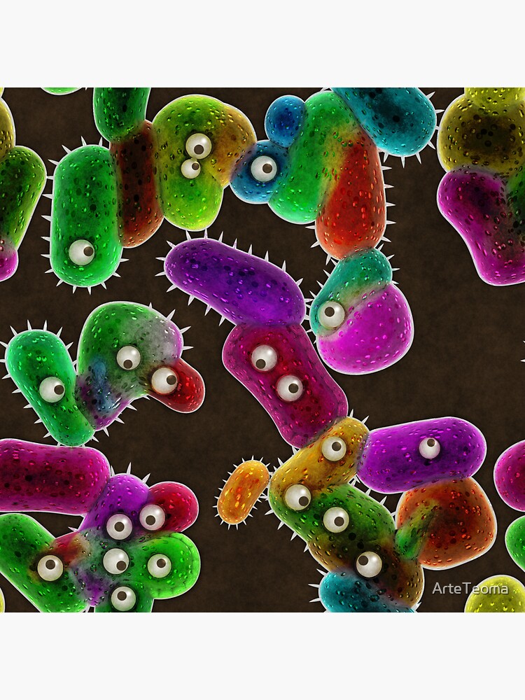 "Bacterial Fun" Sticker for Sale by ArteTeoma | Redbubble
