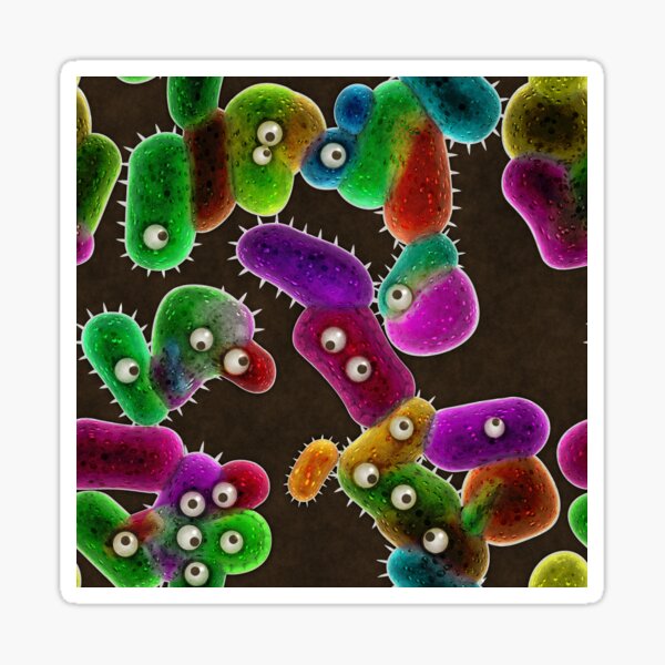 "Bacterial Fun" Sticker for Sale by ArteTeoma | Redbubble