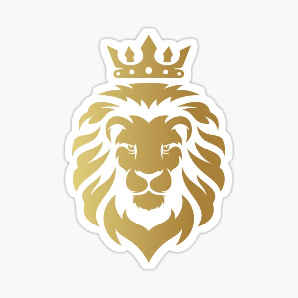 "THE GOLD LION" Sticker by james0brain | Redbubble