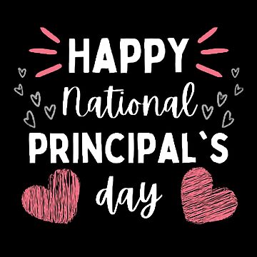 "Happy National Principal's Day The Best Teacher Pink Heart Design ...