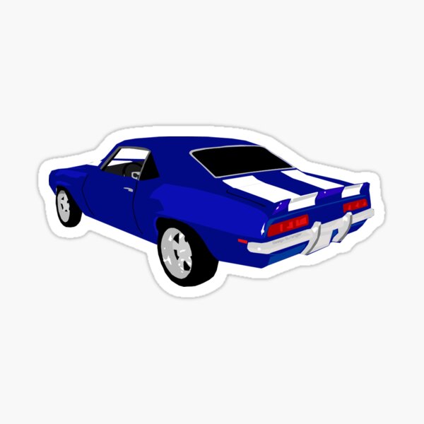 "1969 Muscle Car" Sticker by DesignStrangler | Redbubble