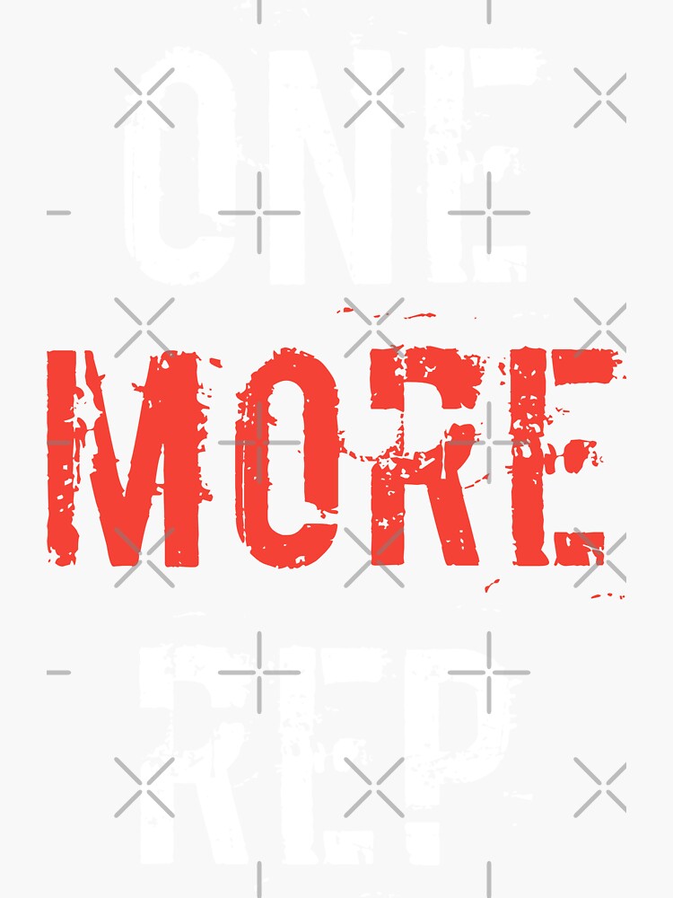 "One more rep shirt " Sticker for Sale by Akkhay | Redbubble