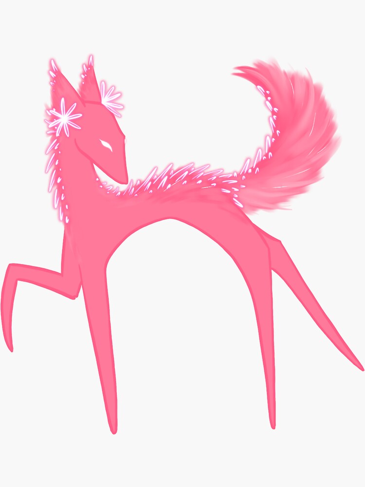 "Pink whimsical Creature" Sticker for Sale by PinkBunnyFluff | Redbubble