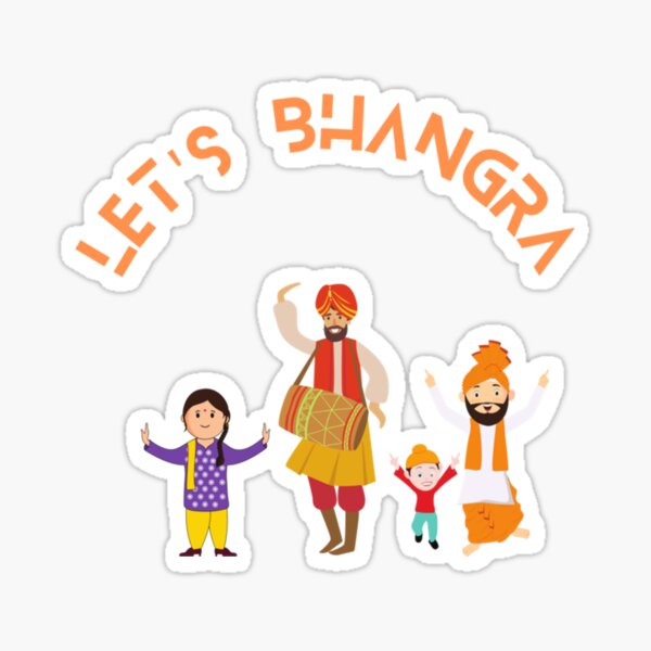 "Bhangra lets Bhangra Punjabi Dance Punjab Culture Vaisakhi " Sticker ...