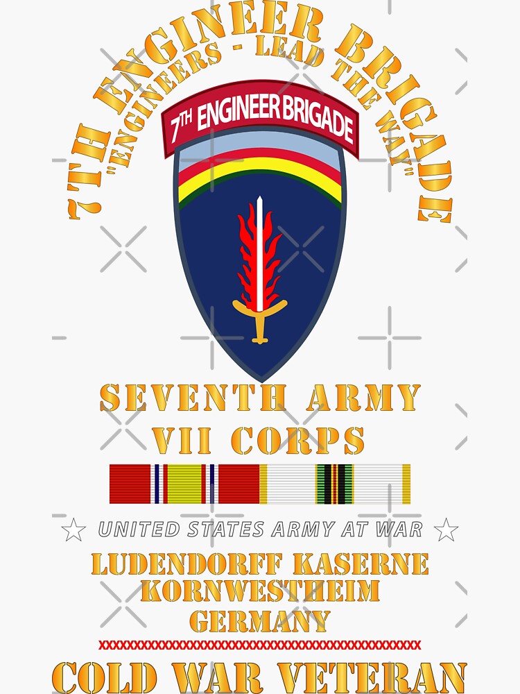 "7th Engineer Bde - Ludendorff Kaserne, Kornwestheim FRG w TAB COLD SVC ...