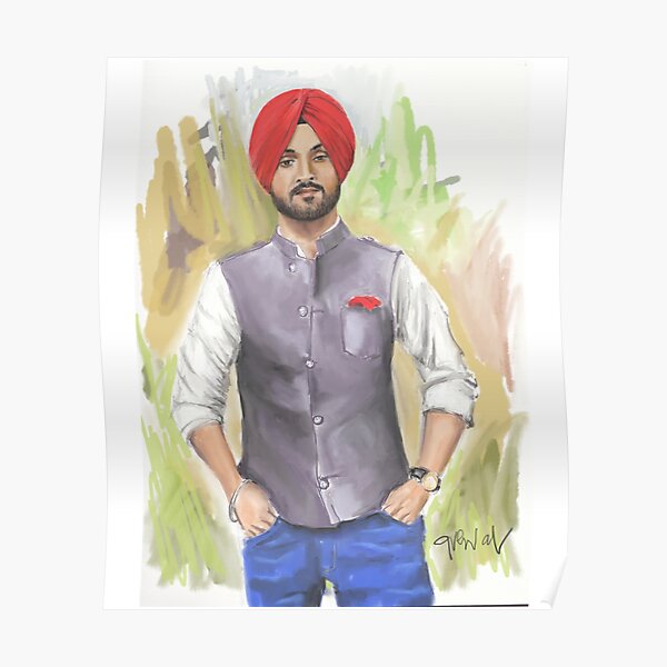 "Diljit Dosanjh " Poster for Sale by Laousikso | Redbubble