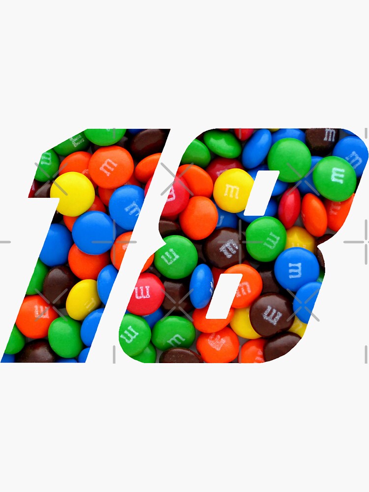 "Kyle Busch Candy 18" Sticker by Foofighter01 | Redbubble