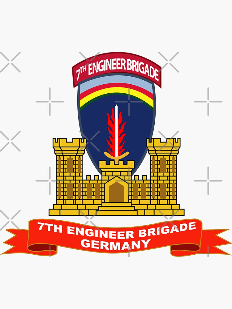 "7th Engineer Brigade w Tab - Germany - ENG Br - Ribbon X 300" Sticker by twix123844 | Redbubble