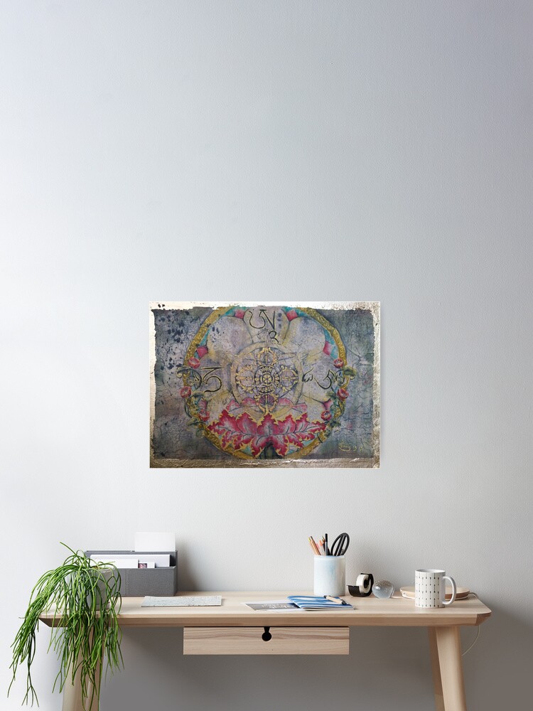 "OM.AH.HUM" Poster for Sale by Silk Alchemy | Redbubble