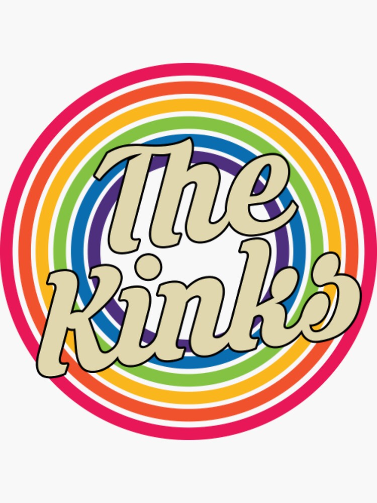 "The Kinks Retro Rainbow Style " Sticker by Carolos-air | Redbubble