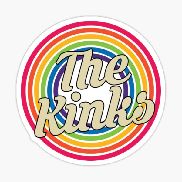 "The Kinks Retro Rainbow Style " Sticker by Carolos-air | Redbubble