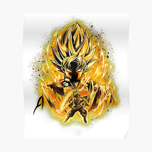 "Golden Saiyan Rose" Poster by EmmaSchaffer1 | Redbubble
