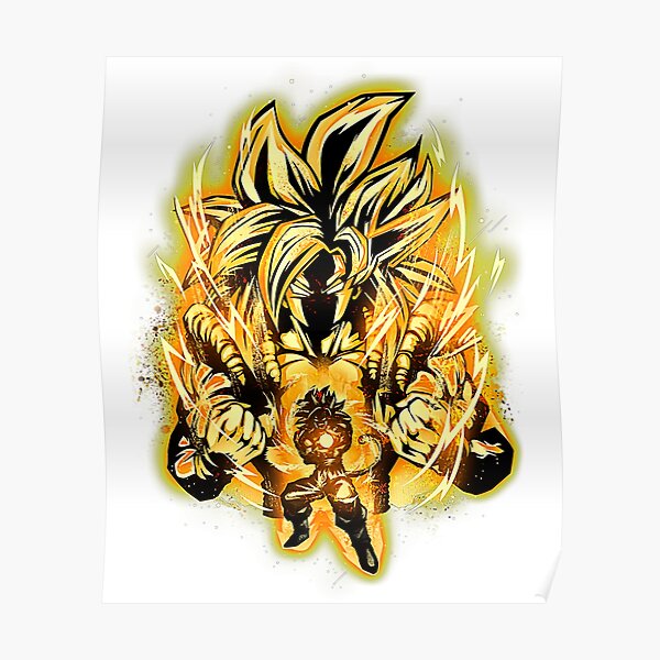 "Golden Saiyan SSJ4" Poster by EmmaSchaffer1 | Redbubble
