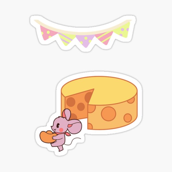 "Cheddar Cheese" Sticker by Wild-Rose- | Redbubble