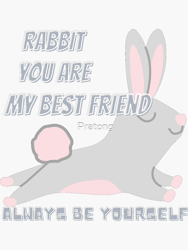 "rabbit you are my best friend, rabbit always be yourself, animal ...