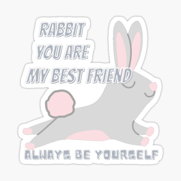 "rabbit you are my best friend, rabbit always be yourself, animal ...