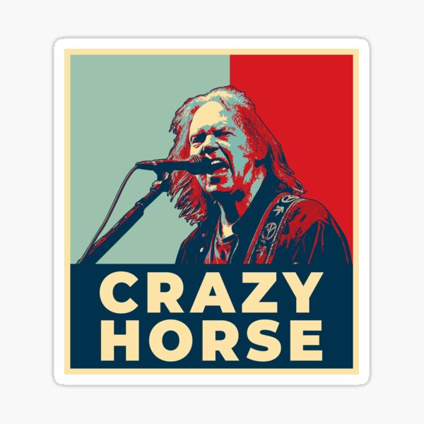 "Neil Crazy Horse Pop Art" Sticker by LineRoed | Redbubble