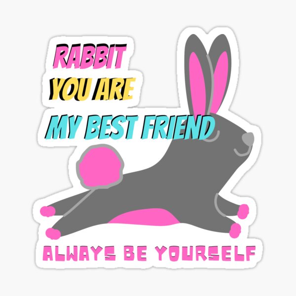 "rabbit you are my best friend, rabbit always be yourself, animal ...