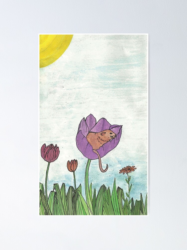 "Field mouse in a tulip" Poster for Sale by May102 | Redbubble