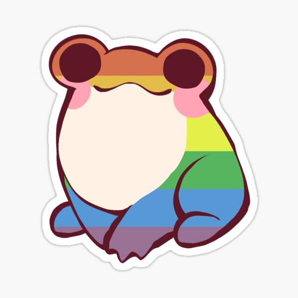 "Chibi Rainbow Frog" Sticker by MiaChanz | Redbubble