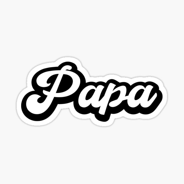 "papa, retro vintage father" Sticker for Sale by Ashi17 | Redbubble