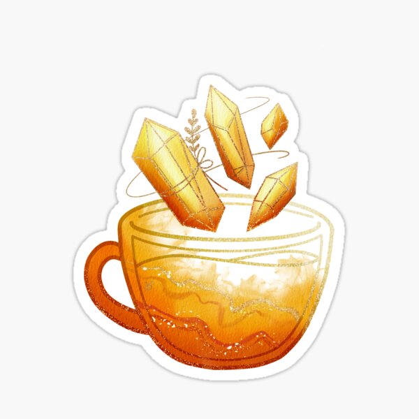 "Watercolor Birthstone Teacup - November Citrine" Sticker for Sale by ...