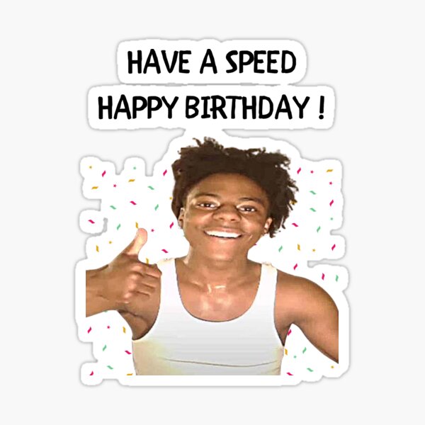 "i show speed birthday gift card" Sticker by freestylestore | Redbubble