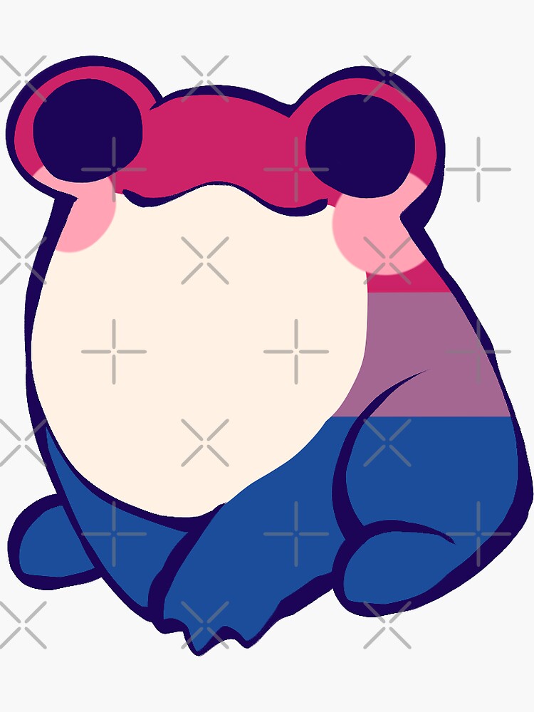 "Chibi Bisexual Pride Frog" Sticker for Sale by MiaChanz | Redbubble