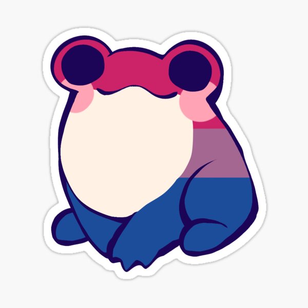 "Chibi Bisexual Pride Frog" Sticker for Sale by MiaChanz | Redbubble