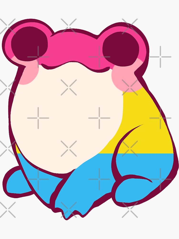 "Chibi Pansexual Pride Frog" Sticker by MiaChanz | Redbubble