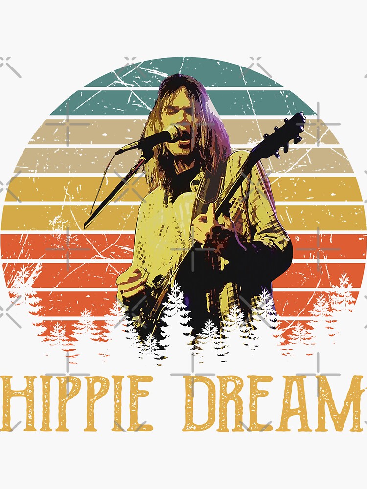 "Hippie Dream Vintage Neil Gift" Sticker by LineRoed | Redbubble