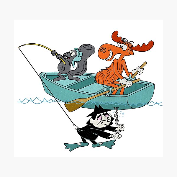 "Hommage an Jay Ward Cartoons: Rocky und Bullwinkle in Gefahr durch die ...