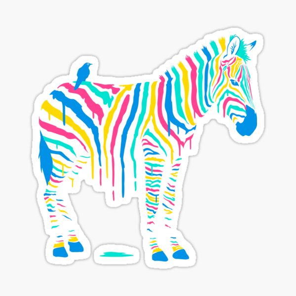 "Dripping Zebra" Sticker for Sale by Gamma-Ray | Redbubble