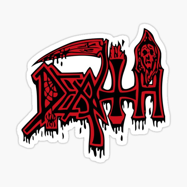 "DEATH LOGO" Sticker by GarryNeal | Redbubble