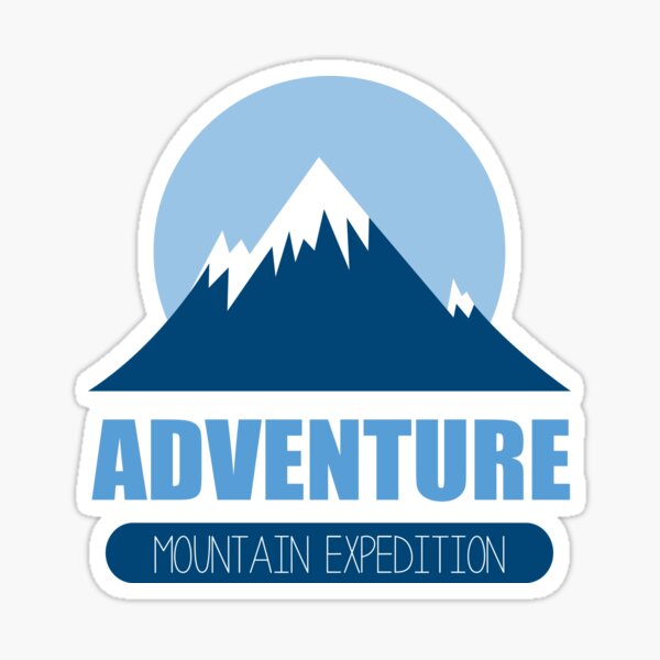 "Adventure Mountain Expedition" Sticker by studiopico | Redbubble