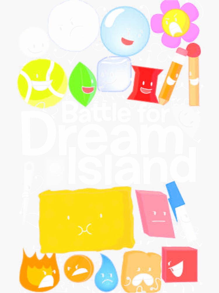 "BFDI Poster Black " Sticker by MaiDenSD | Redbubble