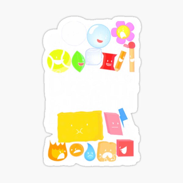 "BFDI Poster Black " Sticker by MaiDenSD | Redbubble